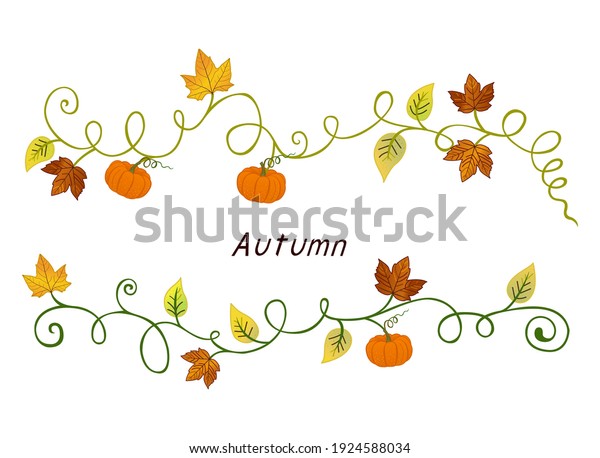 Autumn Pumpkin Text Divider Ornament Fall Stock Vector (Royalty Free ...