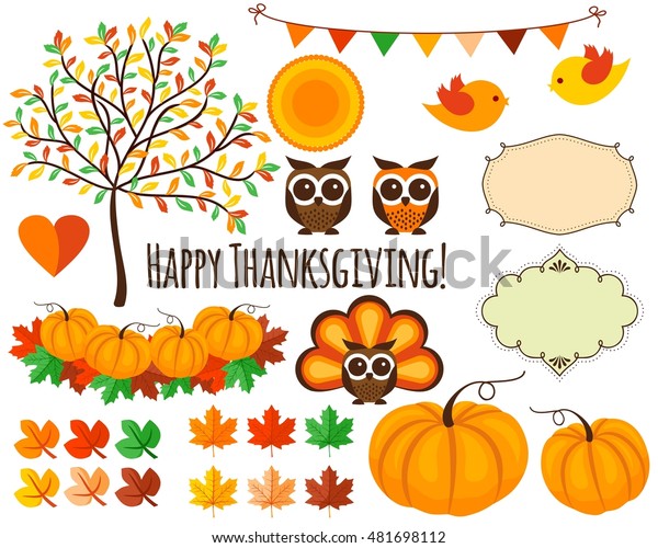 Autumn Thanksgiving Vector Illustrations Stock Vector (Royalty Free ...