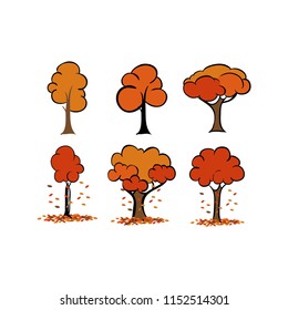 Autumn Tree Vector Simple Style Stock Vector (Royalty Free) 1152514301 ...
