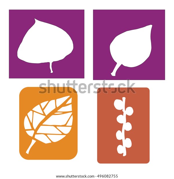 Autumn Vector Shape Cutout Drawings Stock Vector (Royalty Free ...