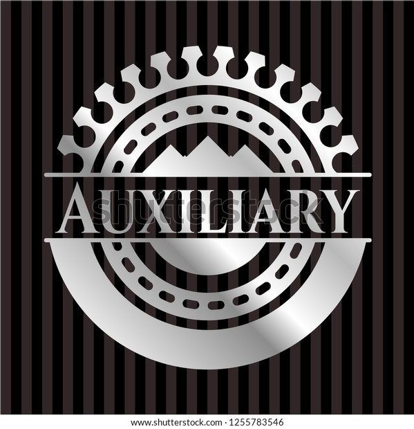 Auxiliary Silver Badge Emblem Stock Vector (Royalty Free) 1255783546 ...