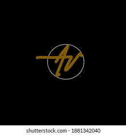 Av Initial Handwriting Av Handwritten Logo Stock Vector (Royalty Free ...
