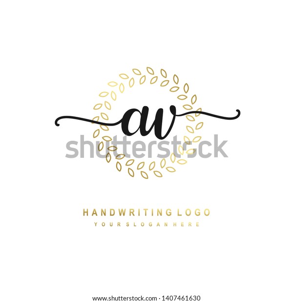 Av Initial Signature Logo Handwriting Logo Stock Vector (Royalty Free ...