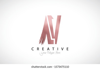 Av Letter Design Light Pink Shiny Stock Vector (Royalty Free ...