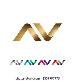 Av Letter Logo Stock Vector (Royalty Free) 1339997975 | Shutterstock