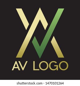 Av Letter Logo Letter Av Av Stock Vector (Royalty Free) 1470101264