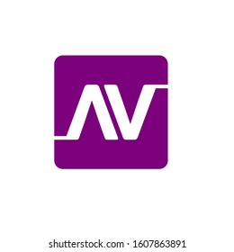 Av Logo Design Simple Modern Template Stock Vector (Royalty Free ...