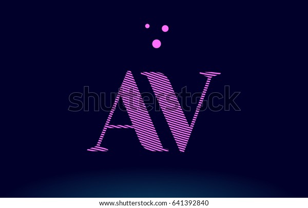 Av V Alphabet Letter Logo Pink Stock Vector (Royalty Free) 641392840