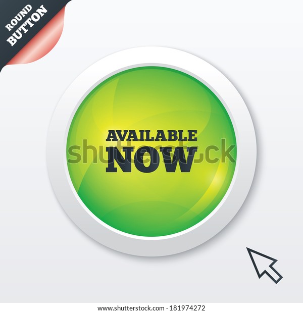 Available Now Icon Shopping Button Symbol Stock Vector (Royalty Free ...