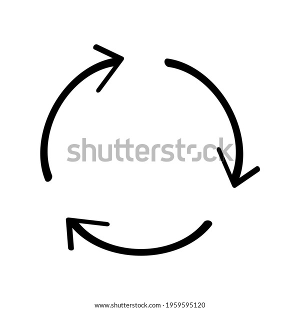 Available Recycle Circulation Logo Icon Vector Stock Vector (Royalty ...