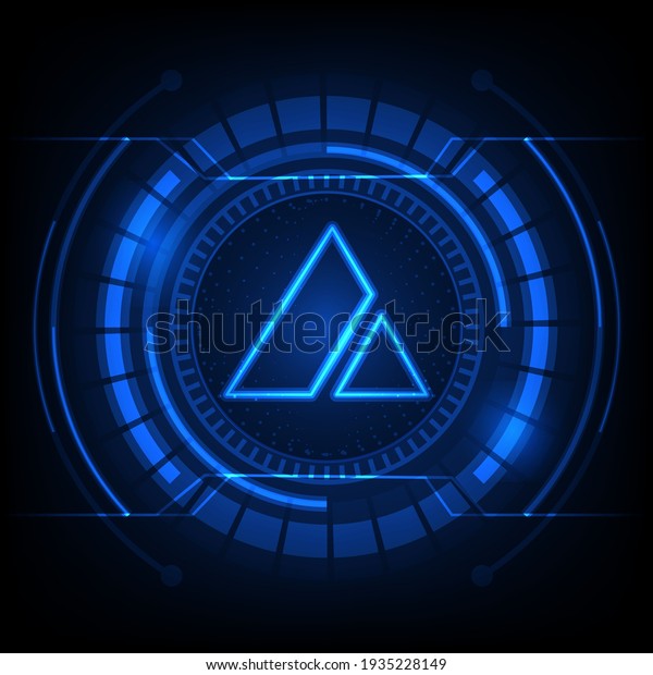 Avalanche Avax Symbol Crypto Currency Themed Stock Vector (Royalty Free ...