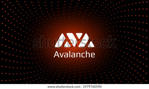 Avalanche Avax Token Symbol Cryptocurrency Center Stock Vector (Royalty ...