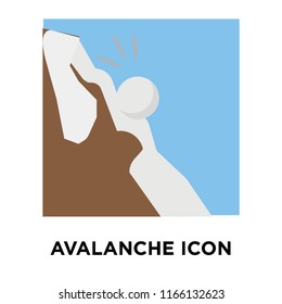 Avalanche Icon Vector Isolated On White: vector de stock (libre de ...