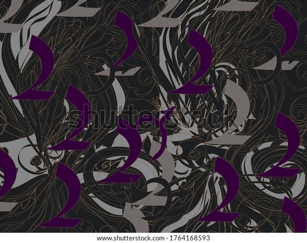 Avantgarde Art Number 2 Abstract Background Stock Vector (Royalty Free ...