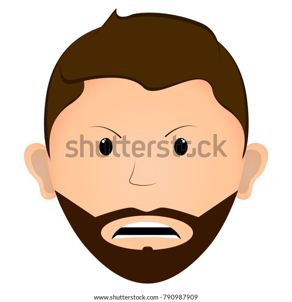 Avatar Angry Man Vector Illustration Stock Vector (Royalty Free ...