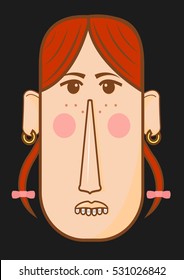 Avatar Character Head Human Shape Vector Stock Vector (Royalty Free ...
