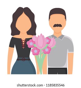 Avatar Couple Design Stock Vector (Royalty Free) 1185835546 | Shutterstock