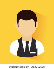 Avatar Design Over Yellow Background Vector Stock Vector (Royalty Free ...