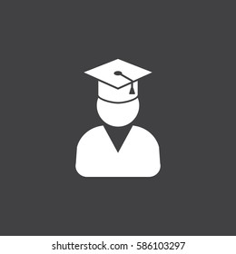 Avatar Graduation Cap Icon Stock Vector (Royalty Free) 586103297 ...