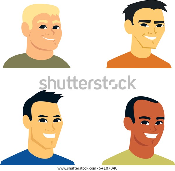 Avatar Icon Set 1 Cartoon Portraits Stock Vector (Royalty Free ...