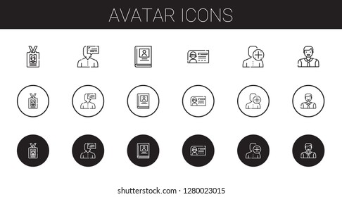Avatar Icons Set Collection Avatar Id Stock Vector (Royalty Free ...