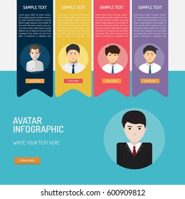 Avatar Infographic Stock Vector (Royalty Free) 600909812 | Shutterstock