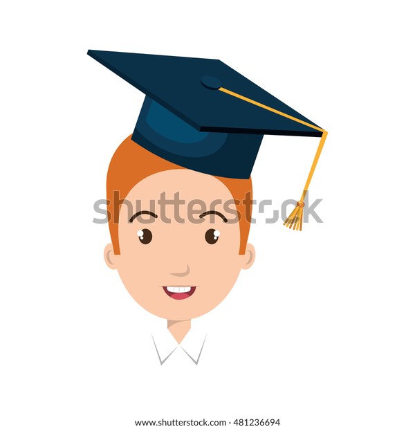 Avatar Man Graduation Cap Stock Vector (Royalty Free) 481236694 ...