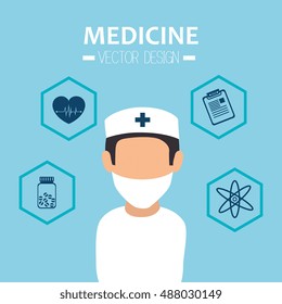 Avatar Man Medicine Design Stock Vector (Royalty Free) 488030149 ...
