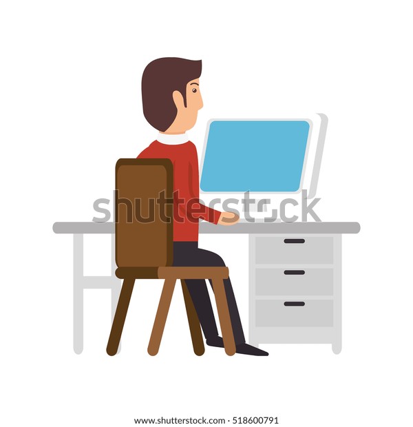 Avatar Person Working Icon Stock Vector (Royalty Free) 518600791 ...