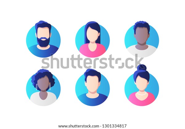 Avatar Profile Picture Icon Set Including Stock Vector (Royalty Free ...