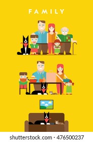 Average Family Vector Illustration Stock Vector (Royalty Free ...