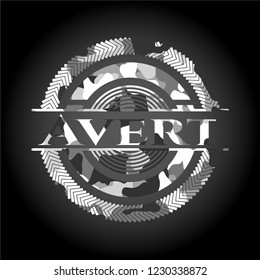 Avert On Grey Camo Texture Stock Vector (Royalty Free) 1230338872 ...
