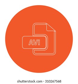 Avi Video File Extension Flat Outline: เวกเตอร์สต็อก (ปลอดค่าลิขสิทธิ์ ...