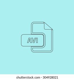 Avi Video File Extension Simple Outline Stock Vector (Royalty Free ...