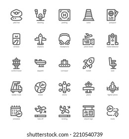 Aviation Icon Pack Your Website Mobile Stock Vector (Royalty Free ...