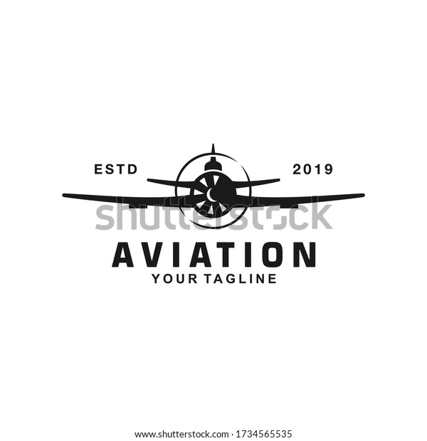 Aviation Logo Design Template Idea Stock Vector (Royalty Free ...