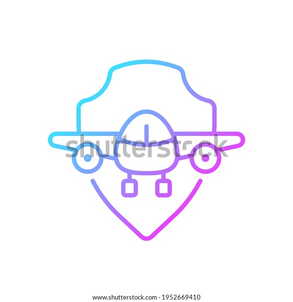 Aviation Safety Gradient Linear Vector Icon Stock Vector (Royalty Free ...