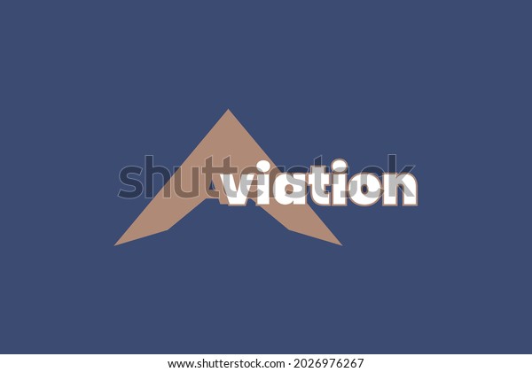 Aviation Typography Logo Design Airplane Vector Stock Vector (Royalty ...