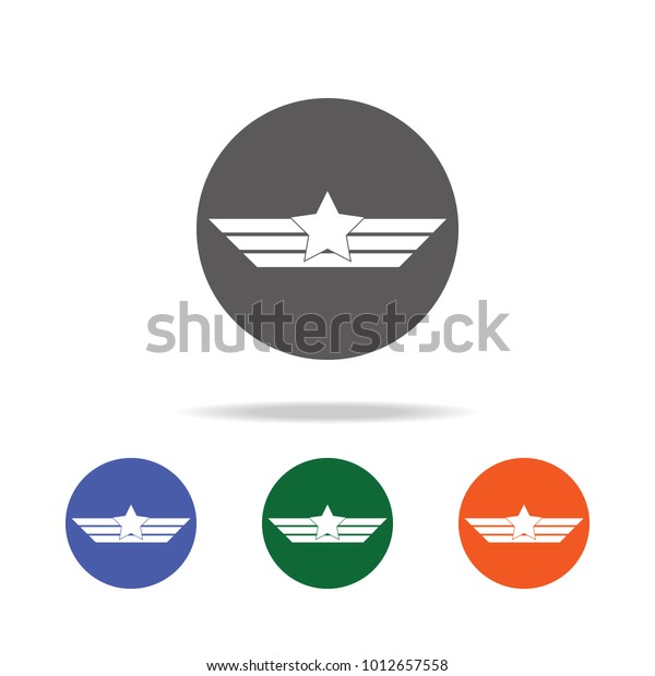 Aviation Wings Icon Icon Elements Military Stock Vector (Royalty Free ...