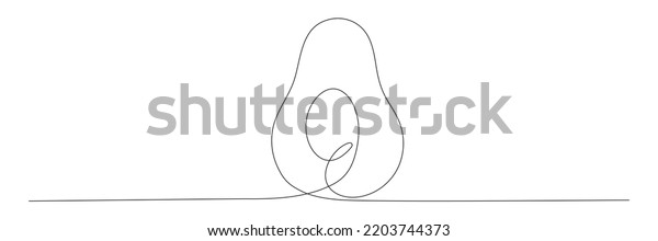 Avocado Continuous One Line Drawing Hand Stock Vector (Royalty Free ...