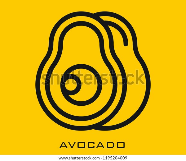 Avocado Icon Signs Stock Vector (Royalty Free) 1195204009 | Shutterstock