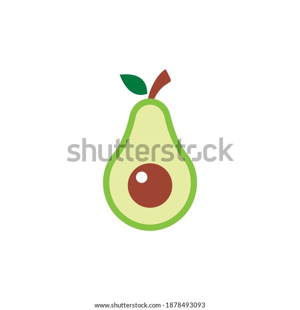 Avocado Icon Symbol Sign Vector Stock Vector (Royalty Free) 1878493093