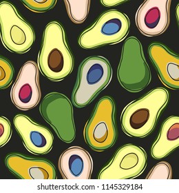 Avocado Print Seamless Avocado Pattern Textiles Stock Vector (Royalty ...