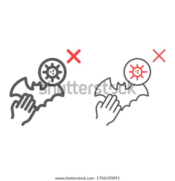 Avoid Contact Animals Color Line Icons Stock Vector (Royalty Free ...