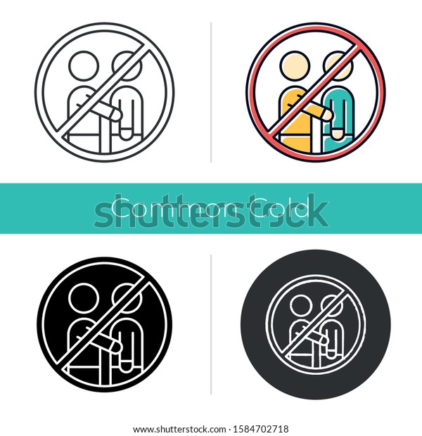Avoid Contact People Icon No Human Stock Vector (Royalty Free ...