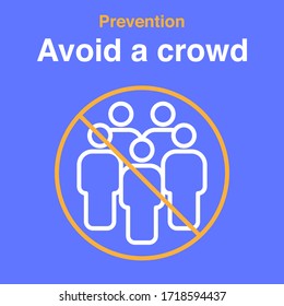 Avoid Crowd Poster Infographic Coronavirus Covid19 Stock Vector ...