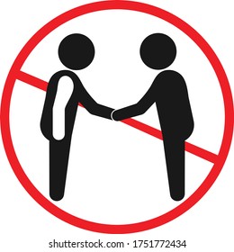 Avoid Handshake Icon Corona Virus Protection Stock Vector (Royalty Free ...