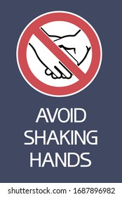 Avoid Shaking Hands Graphic Poster Red Stock Vector (Royalty Free ...