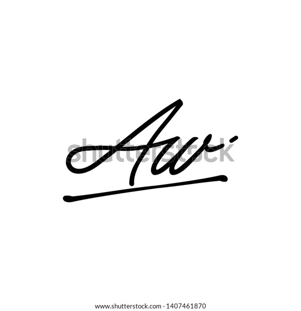 Aw Initial Signature Logo Handwriting Logo Stock Vector (Royalty Free ...