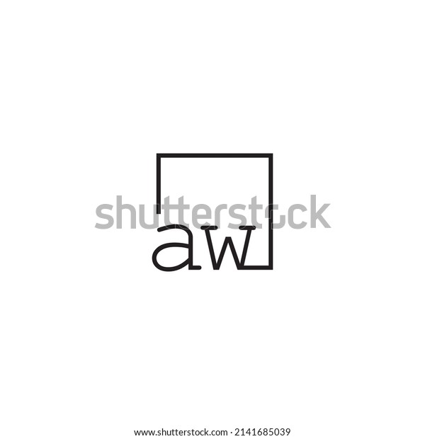 Aw Line Concept Logo High Quality Stock Vector (Royalty Free ...